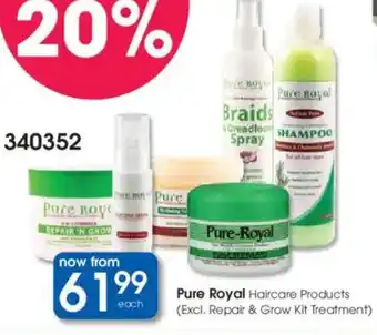 Pure Royal Haircare Products offer at Clicks