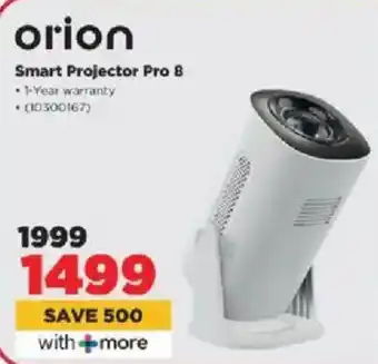 Orion Smart Projector Pro 8 offer at HiFi Corp