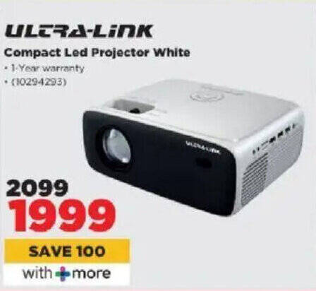 Ultra-link Compact Led Projector White offer at HiFi Corp
