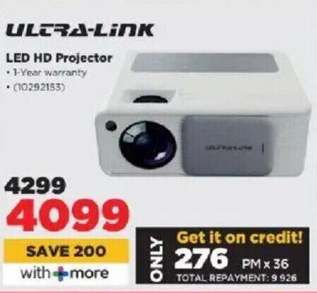 Ultra-link LED HD Projector offer at HiFi Corp