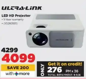 Ultra-link LED HD Projector offer at HiFi Corp