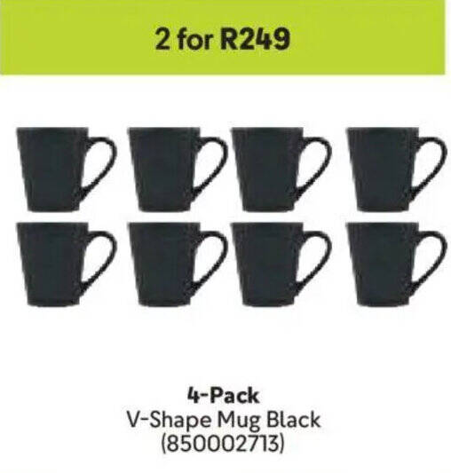 V-Shape Mug Black offer at Makro