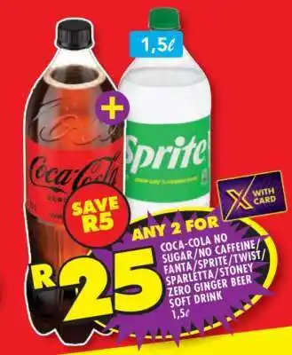 COCA-COLA NO SUGAR/NO CAFFEINE/FANTA/SPRITE/TWIST/SPARLETTA/STONEY ZERO ...