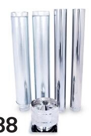 Megamaster 150mm Stainless Steel Flue Kit offer at Leroy Merlin