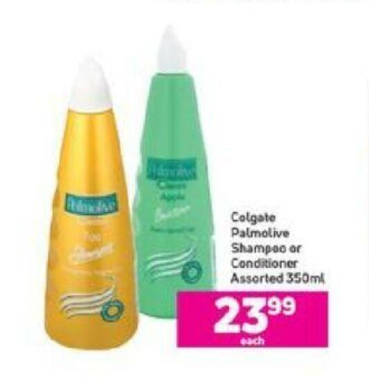 Colgate Palmolive Shampoo or Conditioner Assorted 350ml offer at Game