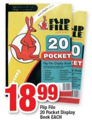 Flip File 20 Pocket Display Book offer at OK Foods Flip File 20 Pocket Display Book offer at OK Foods