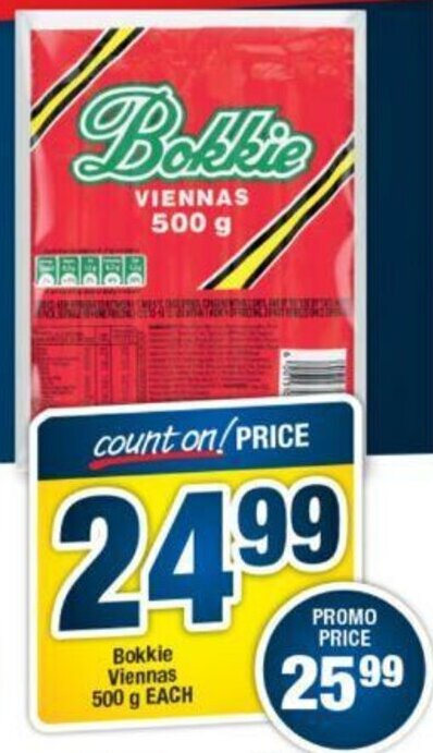 Bokkie Viennas 500g offer at OK Foods