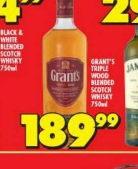 Grant's whiskey offer at Shoprite