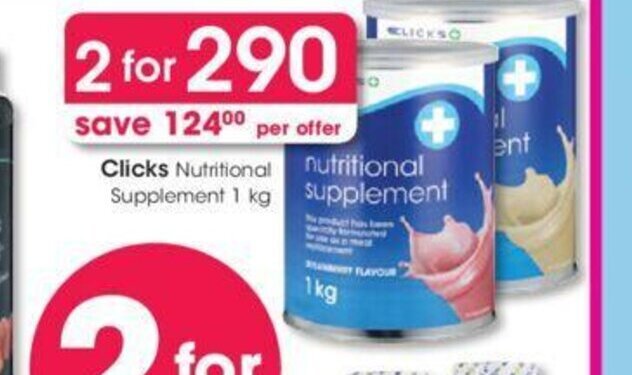 Clicks Nutritional Supplement 1kg offer at Clicks