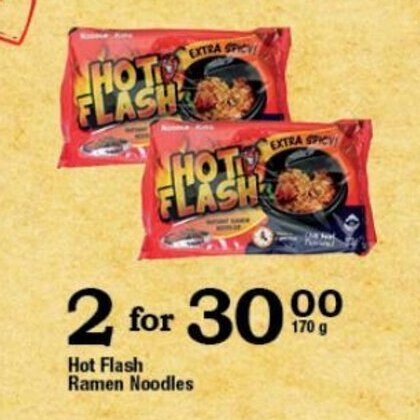 Hot Flash Ramen Noodles offer at Oxford Freshmarket