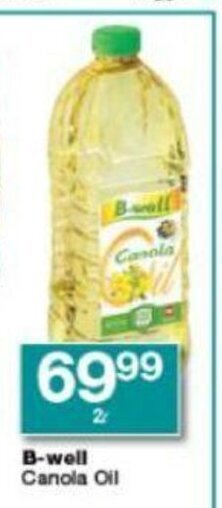 B-Well Canola oil 2L offer at Checkers