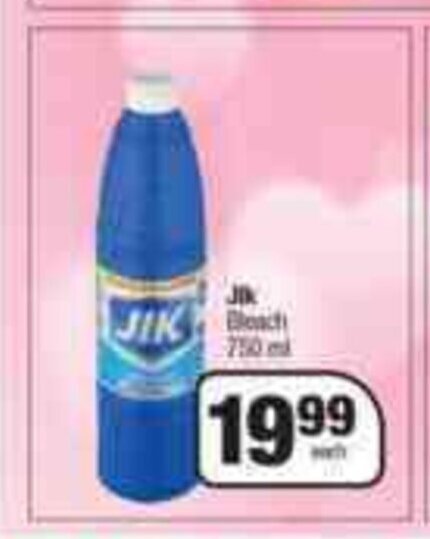 Jik Bleach 750 ml offer at Spar