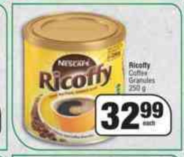 Ricoffy Coffee Granules 250g offer at Spar