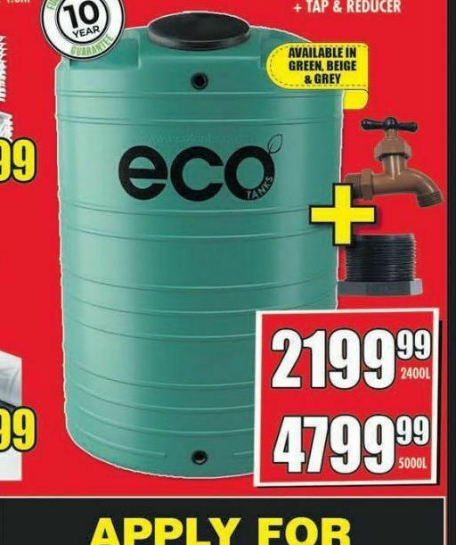 Eco water tank offer at Boxer Build