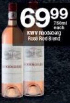 KWV Roodeberg Acee Red Blend 750ml offer at Checkers