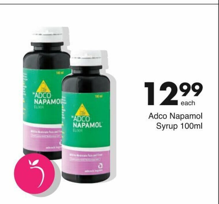 Adco Napamol Syrup 100ml offer at Save