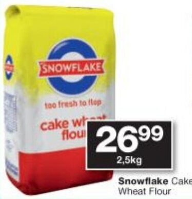 Snowflake Cake Wheat Flour 2,5kg offer at Checkers