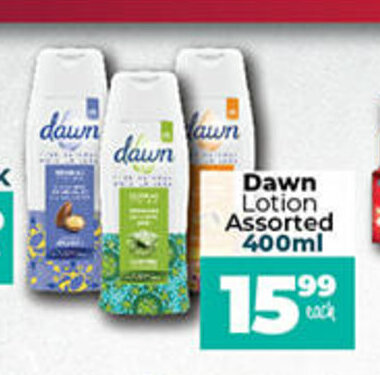 Dawn Lotion Assorted 400ml offer at Take 'n Pay