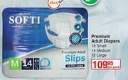 Softi Premium Adult Diapers 18 Small, 14 Medium, 12 Large-Per Pack ...