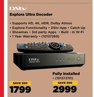 Explora ultra decoder dstv offer at HiFi Corp
