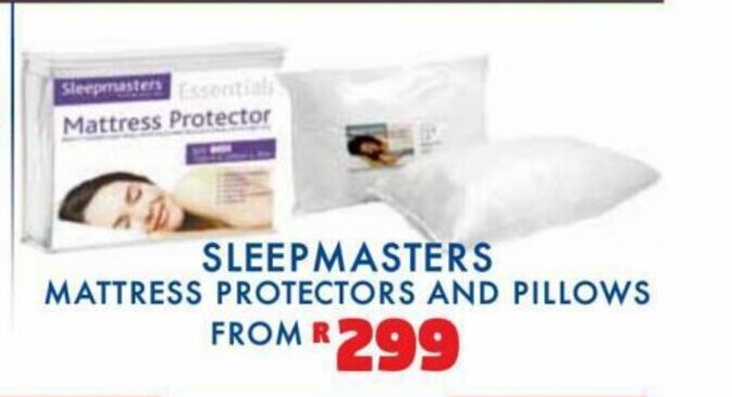 Sleepmasters Mattress Protectors and Pillows offer at Russells