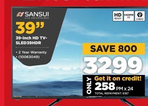 39-inch hd tv- sled39hdr offer at HiFi Corp