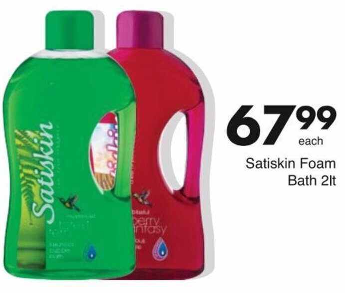 Satiskin Foam Bath 2lt offer at Save