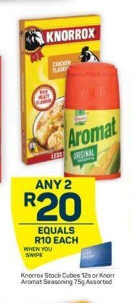 Knorrox Stock Cubes 12s or Knorr Aromat Seasoning 75g Assorted offer at ...