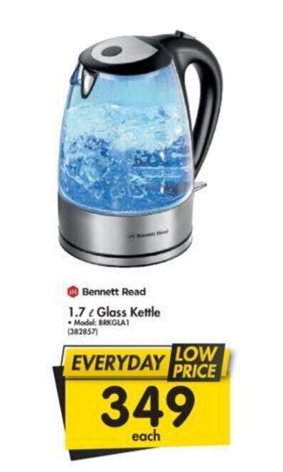 Bennett Read 1.7L Glass Kettle offer at Makro