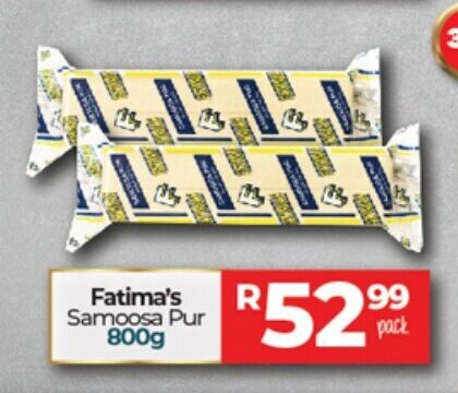 Fatima's Samoosa Pur 800g offer at Take 'n Pay