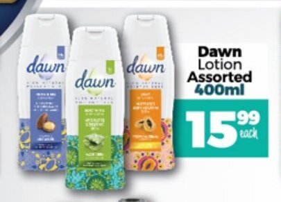 Dawn Lotion Assorted 400 ml offer at Take 'n Pay