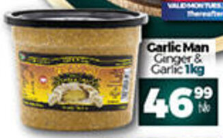 Garlic Man Ginger & Garlic 1kg offer at Take 'n Pay