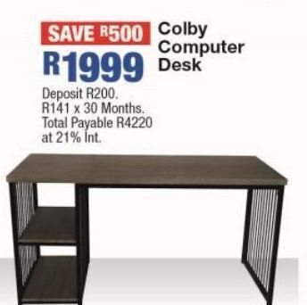 Colby computer desk offer at OK Furniture
