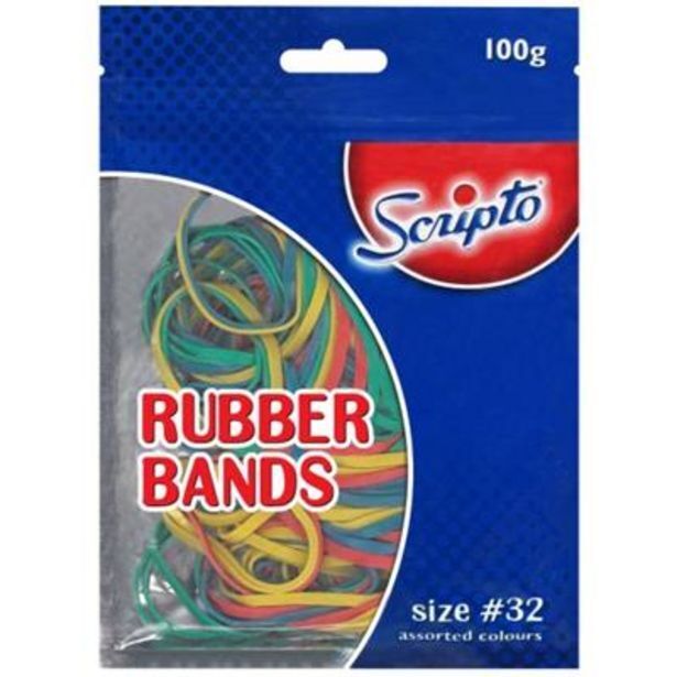 Rubber bands #32 assorted colour 100g bagged offer at West Pack Lifestyle
