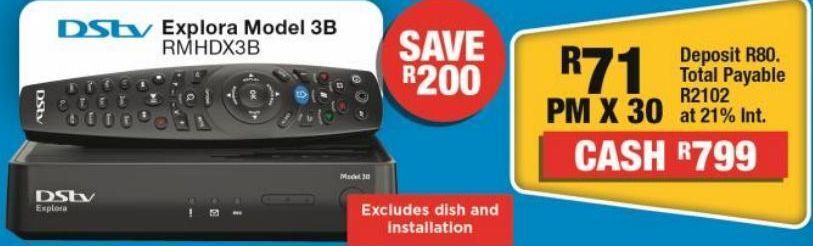 Dstv explora model 3b rmhdx3b offer at OK Furniture