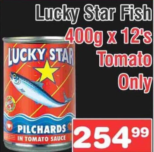 Lucky Star Fish 400g x 12's Tomato Only offer at Advance Cash n Carry