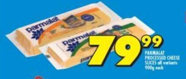 Parmalat Processed Cheese Slices All Variants 900g each offer at Shoprite