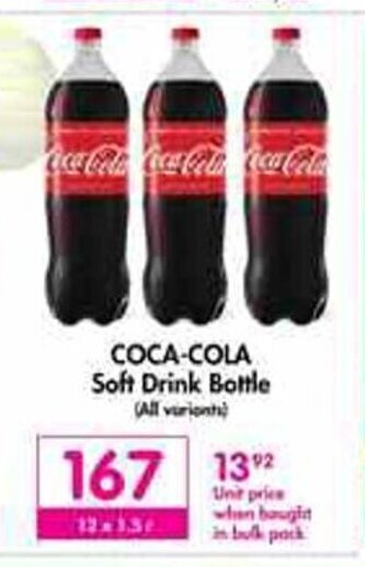 Coca-Cola Soft Drink Bottle (All Variants 12 x 1.5L offer at Makro