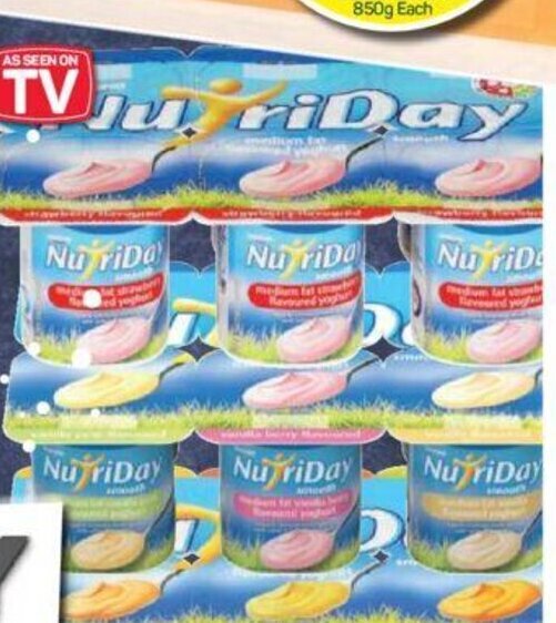 Danone NutriDay Smooth Yoghurt Assorted 6 x 100g offer at Pick n Pay