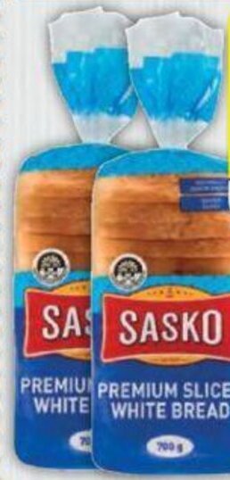 Sasko Premium White Bread 2x700g offer at Pick n Pay