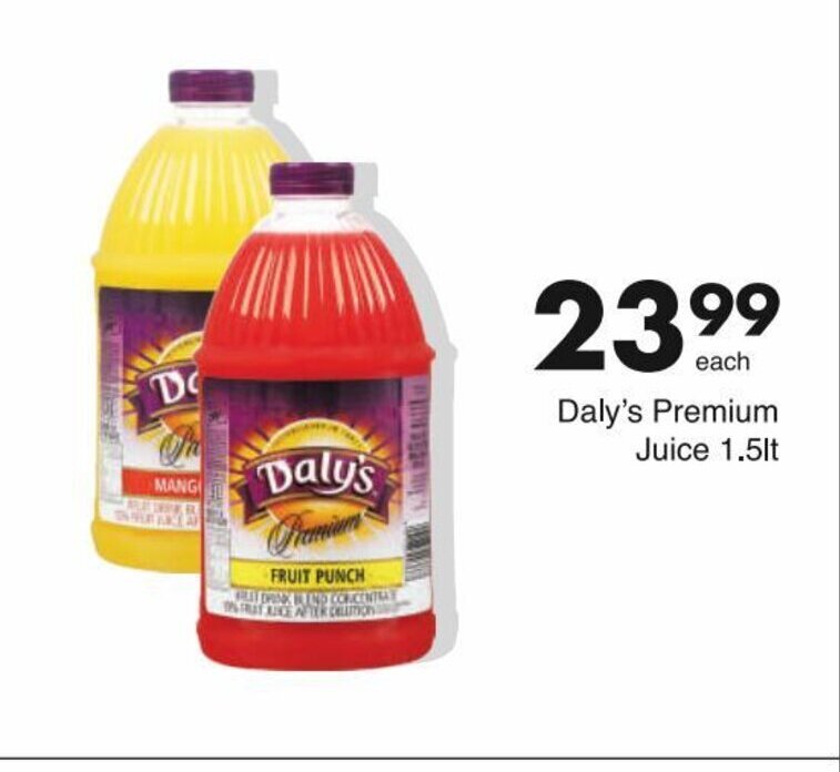 Daly's Premium Juice 1.5lt offer at Save