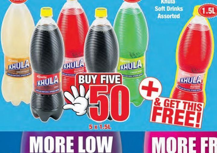 Khula soft drinks 5 offer at Boxer