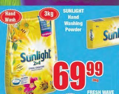 Sunlight washing powder offer at Boxer