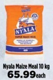 Nyala Maize Meal 10kg offer at Food Lover's Market