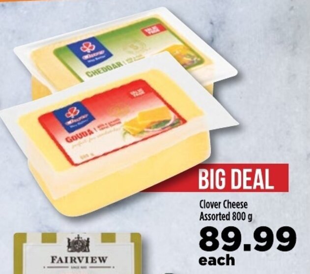 Clover Cheese Asstd 800g offer at Food Lover's Market
