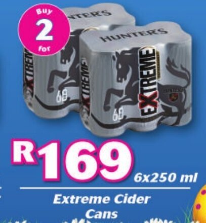 Extreme Cider Cans 6 x 250 ml offer at Cambridge Liquor