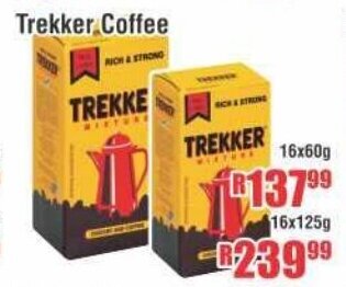 Trekker Coffee 16x60g offer at Devland Cash And Carry