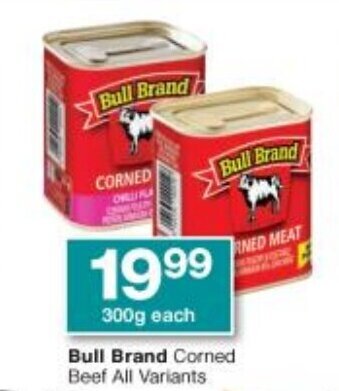 Bull Brand Corned Beef 300g offer at Checkers