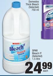 Spar Bleach IT (Selected)-1.5L Each offer at Spar