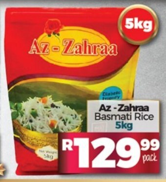 Az-Zahraa Basmati Rice 5kg offer at Take 'n Pay